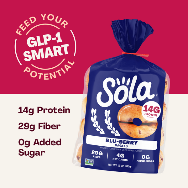 Sola Blu-Berry Low Carb Bagels – The Sola Company