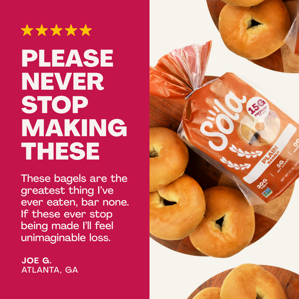 Sola Plain Low Carb Bagels – The Sola Company