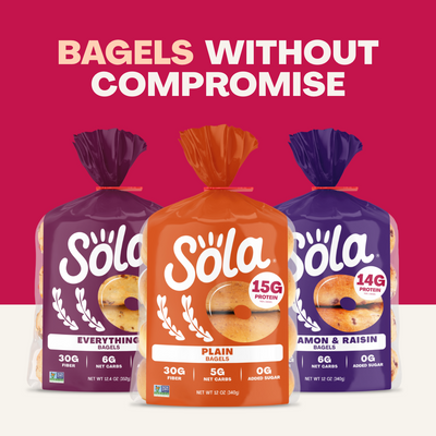 Sola Plain Low Carb Bagels – The Sola Company