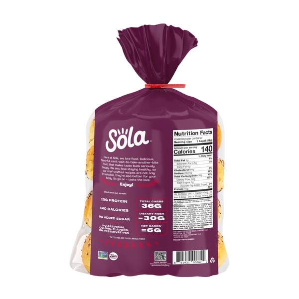 Sola Everything Low Carb Bagels – The Sola Company